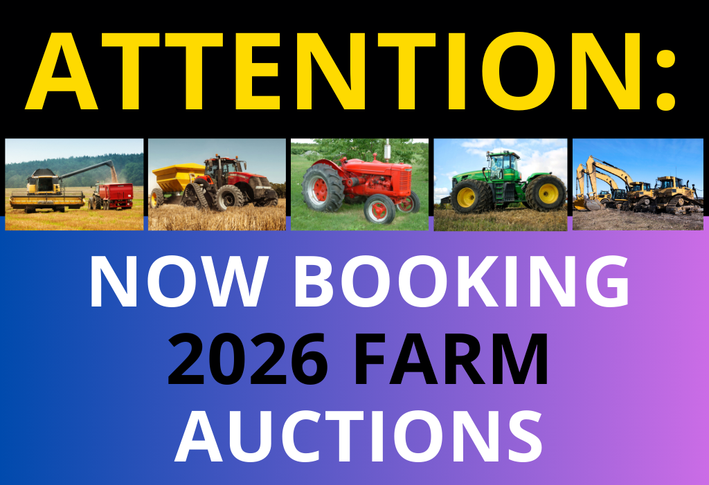 Now BOOKING 2026 Farm Auctions - Garton's Auction