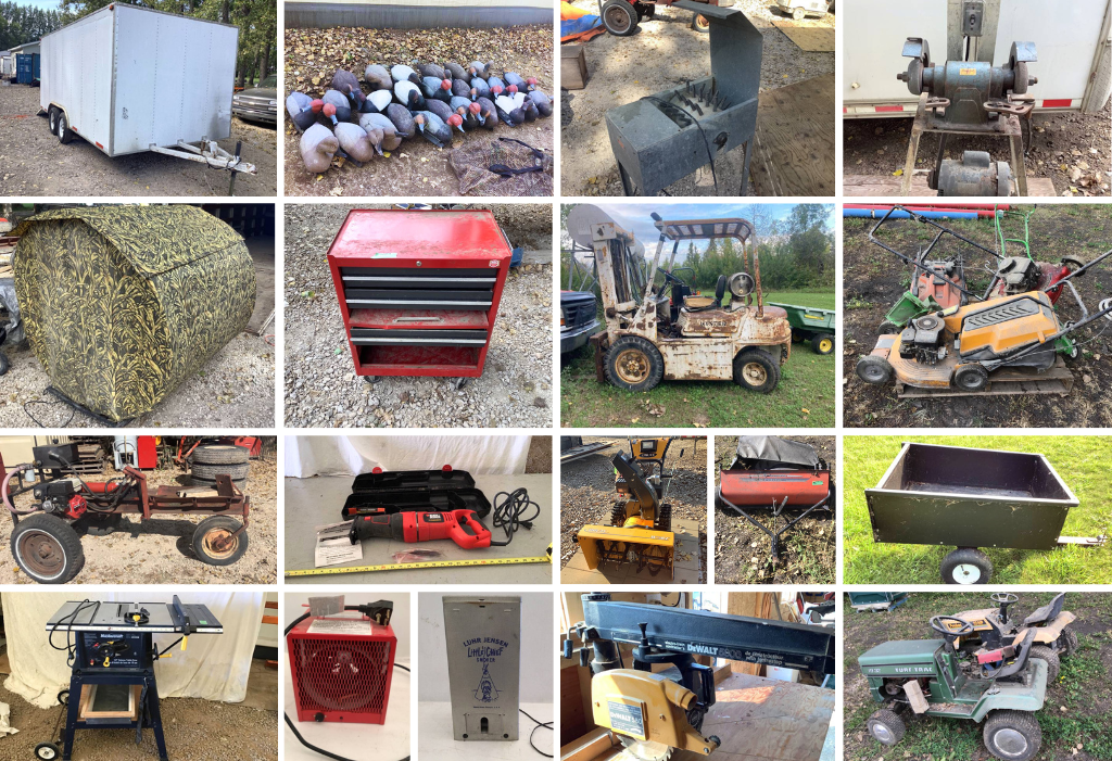 Smaller farm items and tools plus small items from Dennis Maguet Estate ...